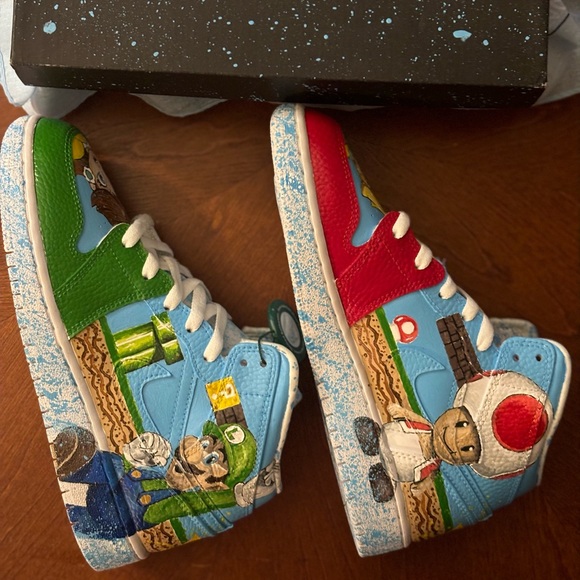 Jordan | Shoes | Air Jordan Of 1 Super Mario Bros Custom Colorway ...